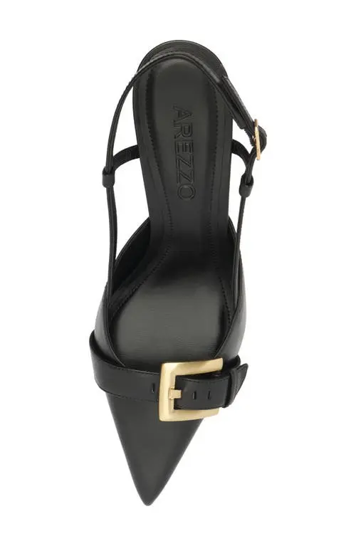 AREZZO Kenny Slingback Pointed Toe Pump - Black