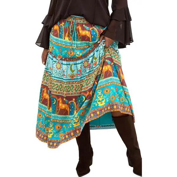 City Chic Print Maxi Skirt