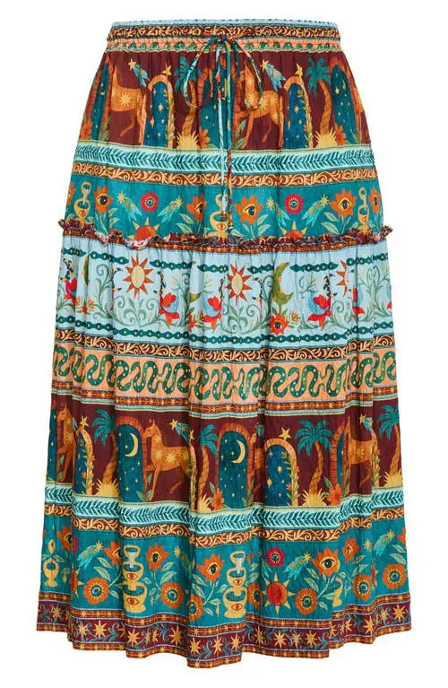 City Chic Print Maxi Skirt