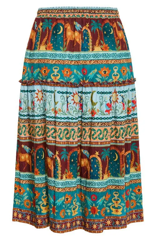 City Chic Print Maxi Skirt