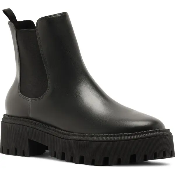 AREZZO Annie Lug Sole Chelsea Boot - Black