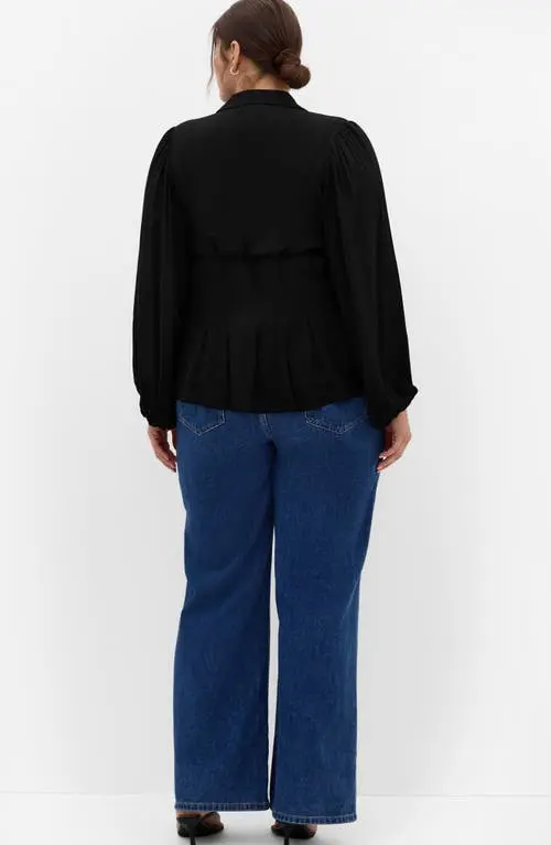 City Chic Piper Puff Shoulder Shirt