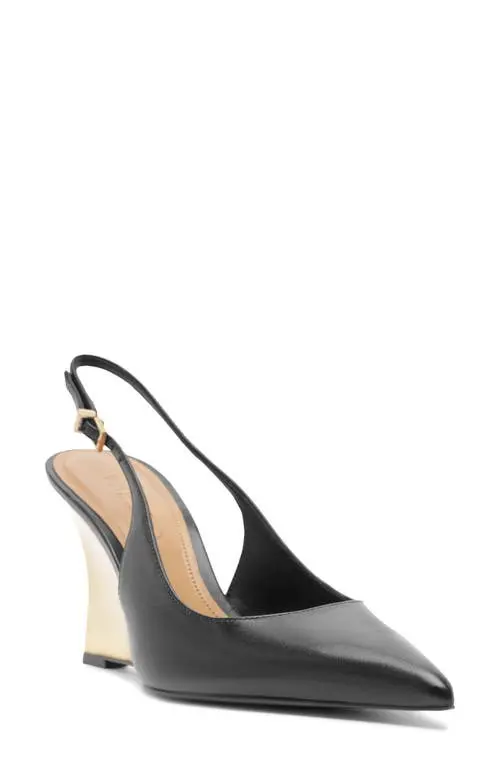 AREZZO Rowen Slingback Wedge Pump - Black