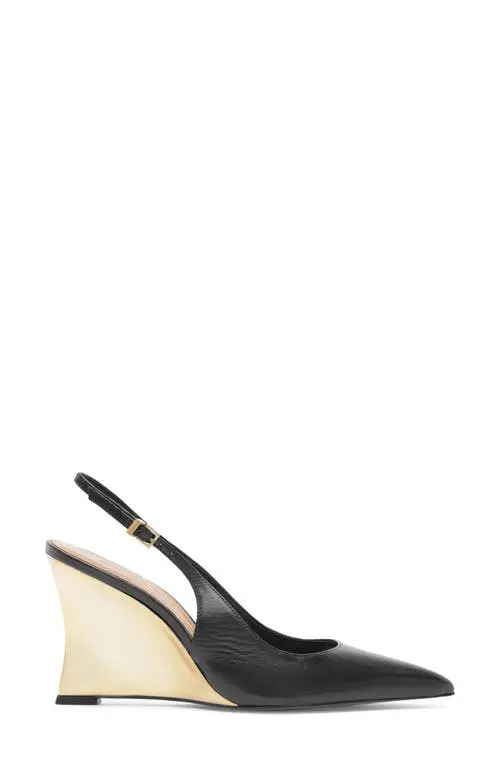 AREZZO Rowen Slingback Wedge Pump - Black