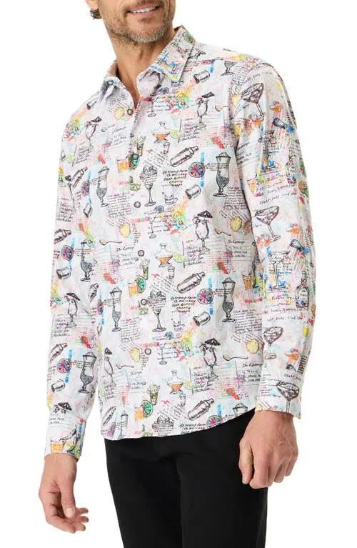 Robert Graham Sauced Printed Knit Shirt