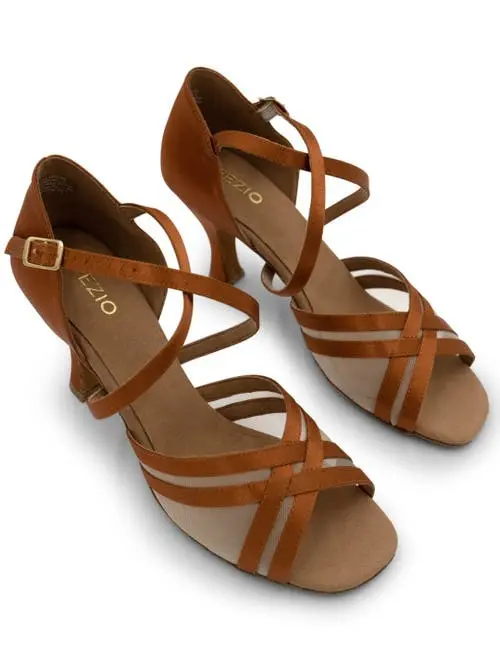 CAPEZIO Paola 2.5 Inch Ballroom Shoe - Open Brown