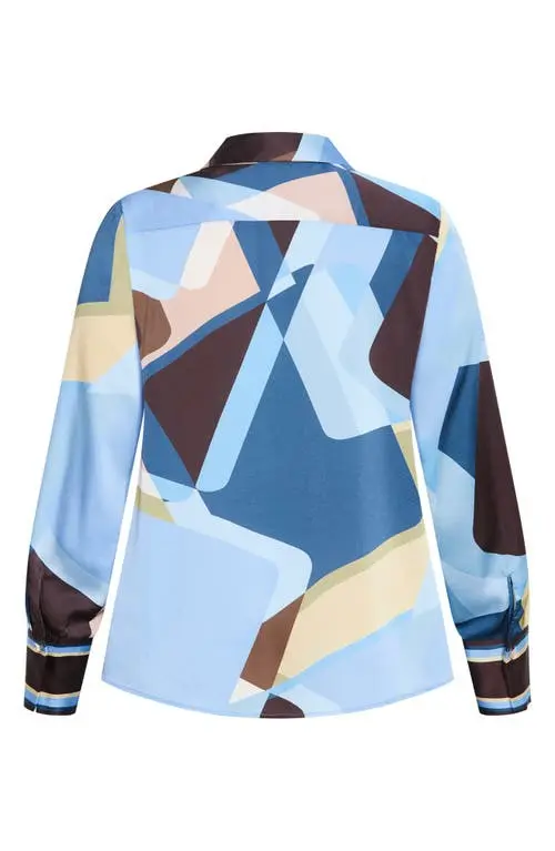 City Chic Amaya Print Shirt