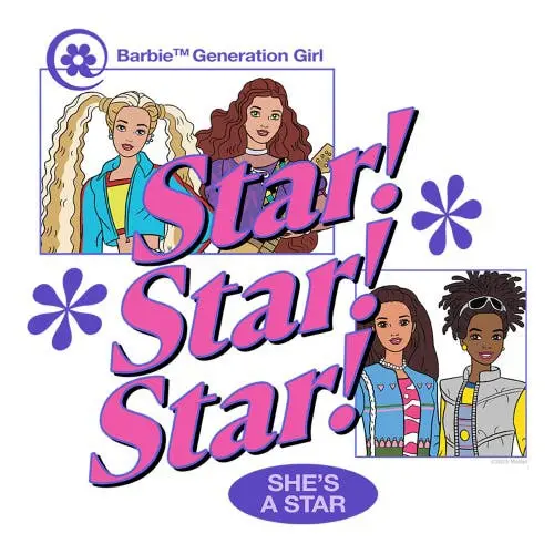 BARBIE She Is A Star Short Sleeve Graphic T-shirt