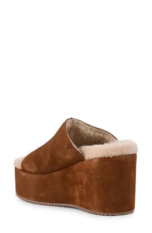 Seychelles Iconic Moment Leather Wedge Slide Sandal - Brown