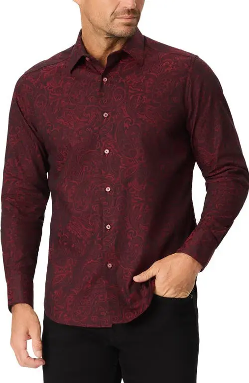 Robert Graham Hudson Paisley Stretch Cotton Button-up Shirt