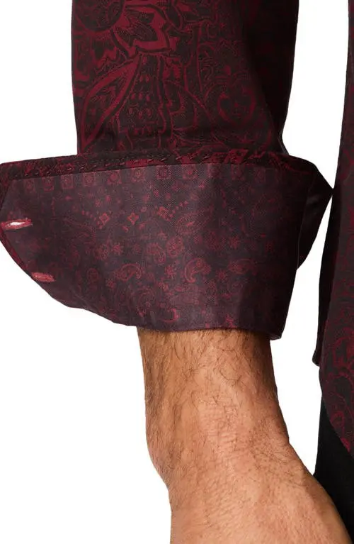 Robert Graham Hudson Paisley Stretch Cotton Button-up Shirt