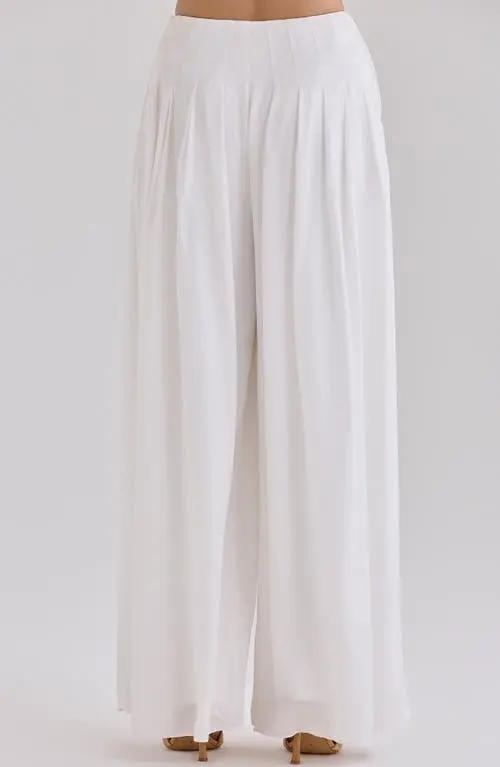 House Of Cb Alina Pleated Wide Leg Pants
