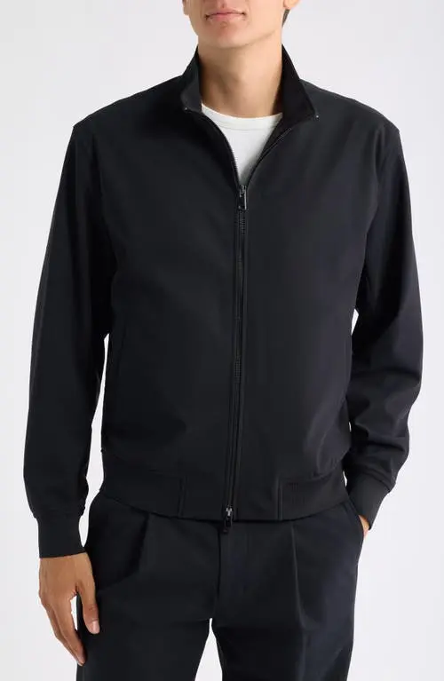Theory Zip-up Bomber Jacket With Stand Collar