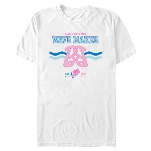 BARBIE Lifeguard Wave Maker Short Sleeve Graphic T-shirt - White