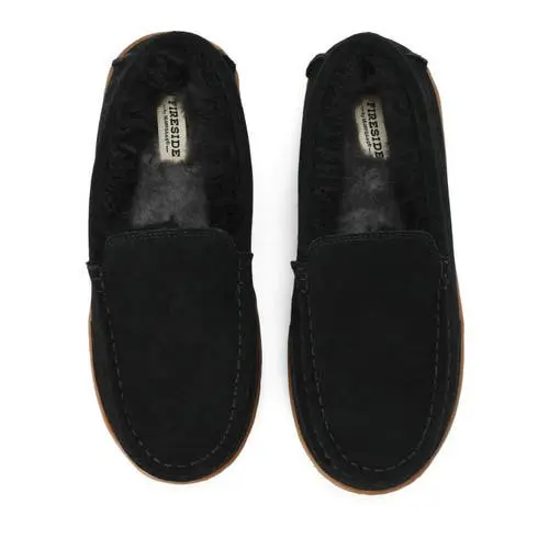 DEARFOAMS Fireside Melbourne Water Repellent Rugged Loafer - Black
