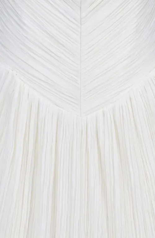 House Of Cb Valeriana Strapless Pleated Gown - White
