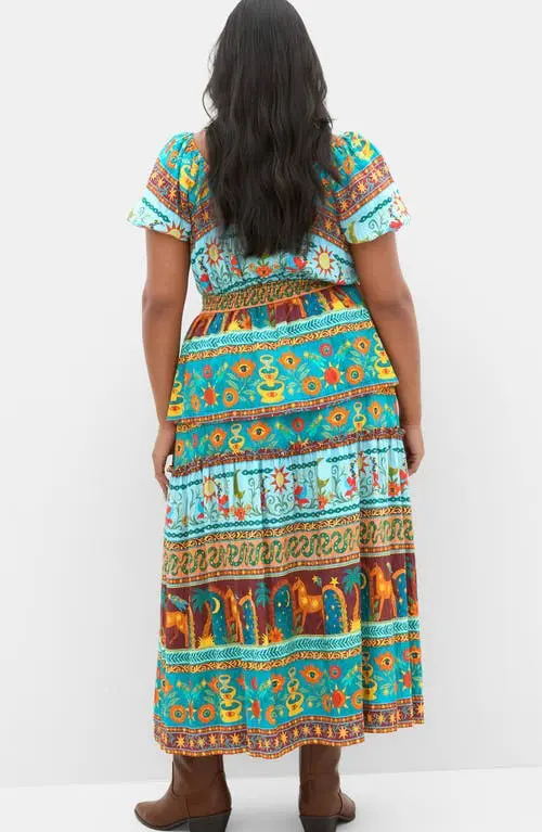 City Chic Amaria Print Top