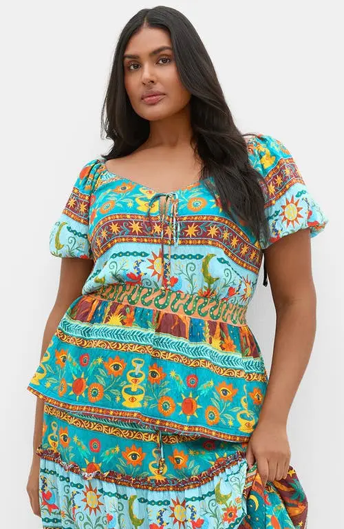 City Chic Amaria Print Top