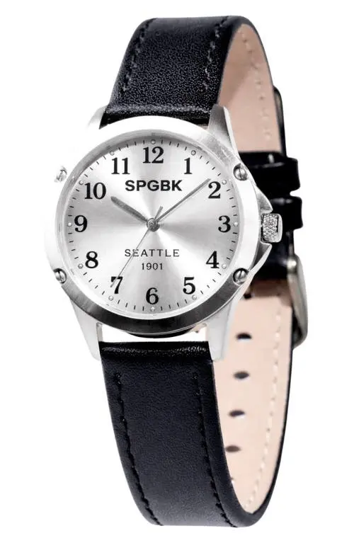 SPGBK WATCHES Archive Seattle 1901 Leather Strap Watch - Silver