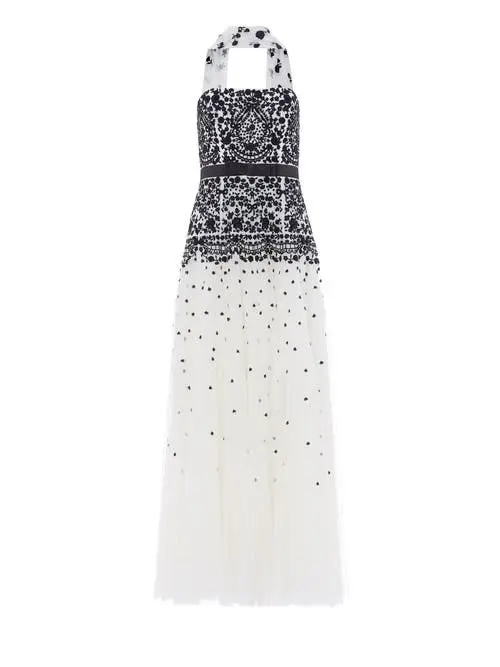 NEEDLE & THREAD Romantic Lace Strapless Ball Gown