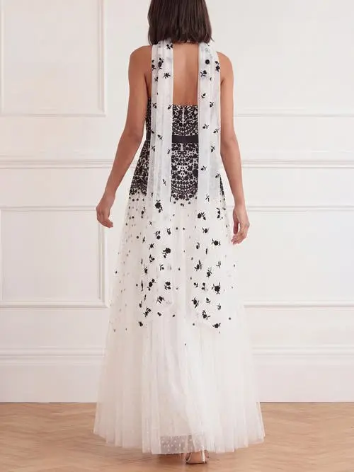 NEEDLE & THREAD Romantic Lace Strapless Ball Gown