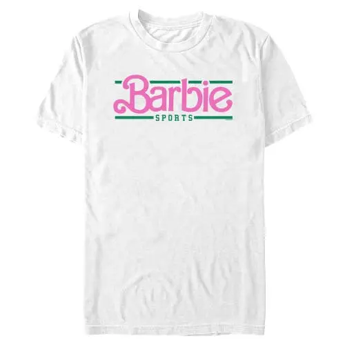 BARBIE Classic Sports Logo Short Sleeve Graphic T-shirt - White