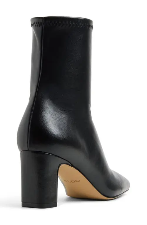 Aldo Kayia Faux Leather Ankle Bootie With Block Heel - Black
