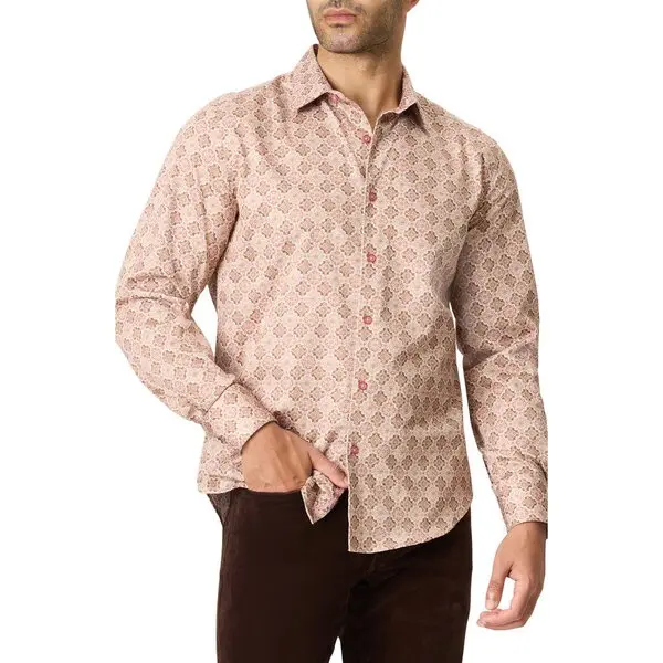 Robert Graham Freemont Long Sleeve Cotton Blend Shirt - Multi