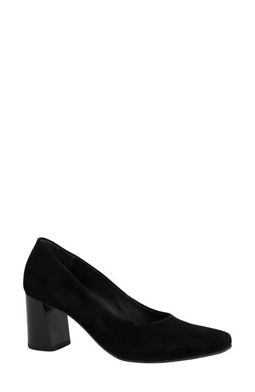 Paul Green Frisco Leather Pump - Black Suede