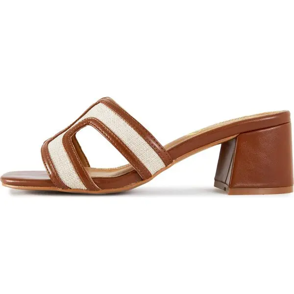 V.GAN LONDON Bok Slip On Heeled Sandals - Brown