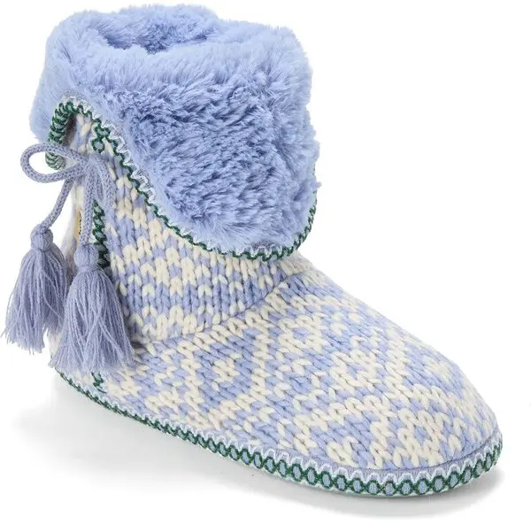 DEARFOAMS Becky Knit Bootie Slippers - Eventide
