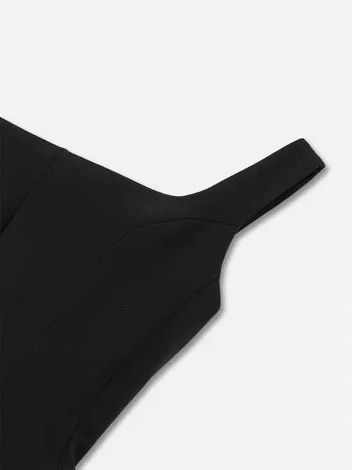 NOCTURNE Boned Square Neck Peplum Bustier Top