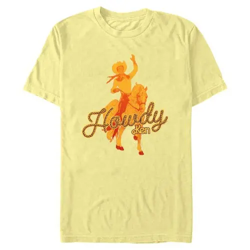 BARBIE Howdy Ken Short Sleeve Graphic T-shirt - Banana