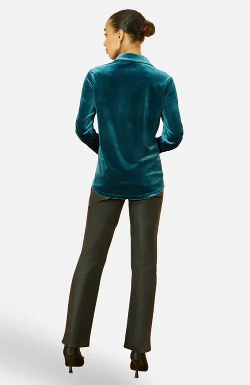 YUMI Velvet Relaxed Fit Shirt