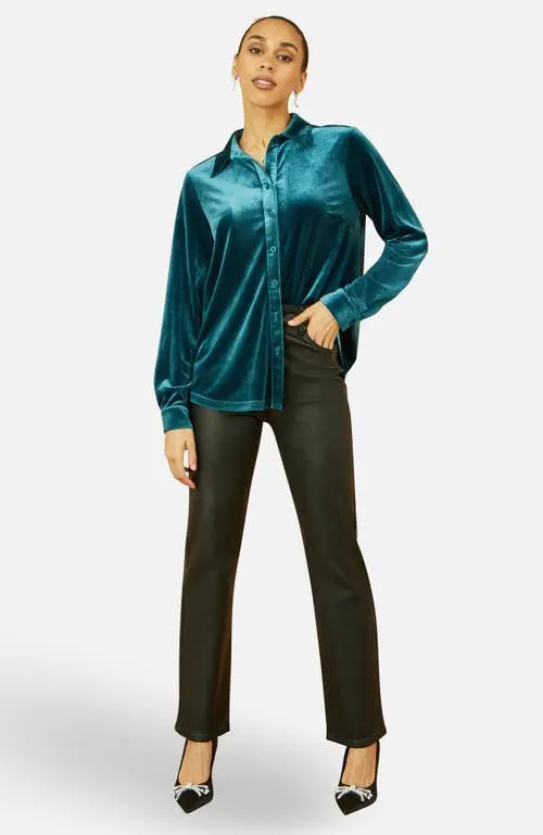 YUMI Velvet Relaxed Fit Shirt