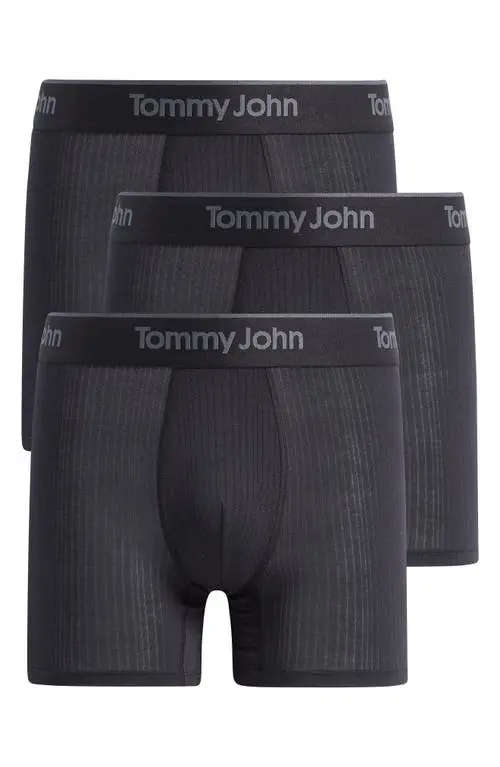 Tommy John 4-pack Second Skin Luxe Rib Boxer Briefs - Black