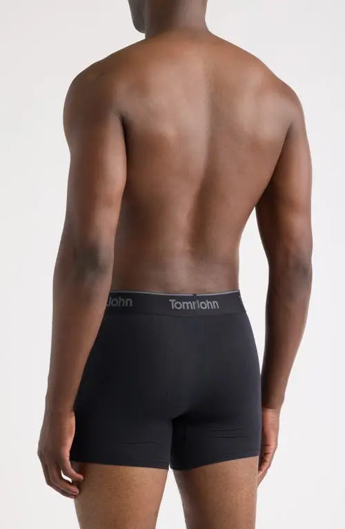 Tommy John 4-pack Second Skin Luxe Rib Boxer Briefs - Black