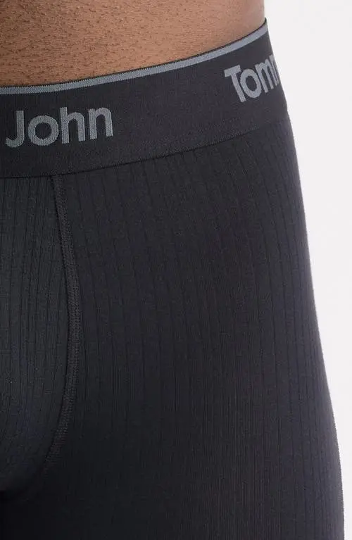 Tommy John 4-pack Second Skin Luxe Rib Boxer Briefs - Black