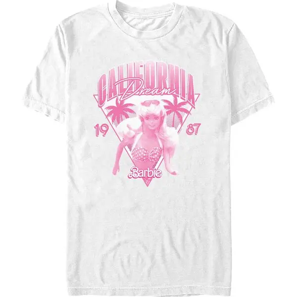 BARBIE California Dream Photo Short Sleeve Graphic T-shirt - White