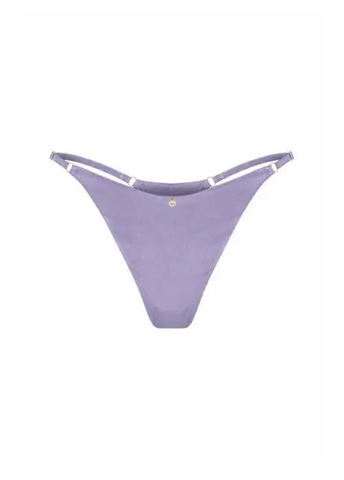 HOUSE OF SILK Silk Triangle Thong - Mauve