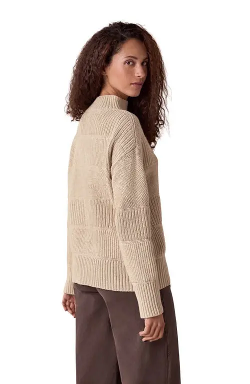 CELTIC & CO. Multi Stitch Funnel Neck Sweater