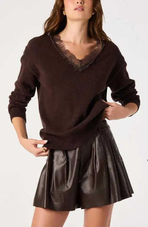 Astr The Label Atherton Faux Leather Shorts