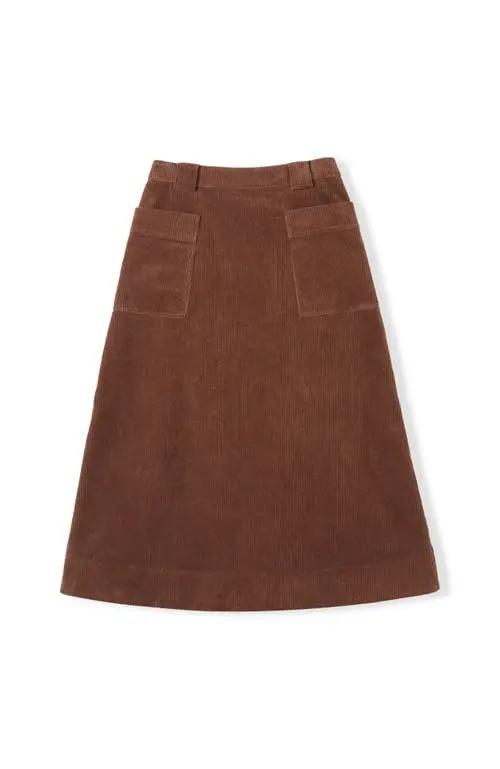 CELTIC & CO. Utility Cord Midi Skirt