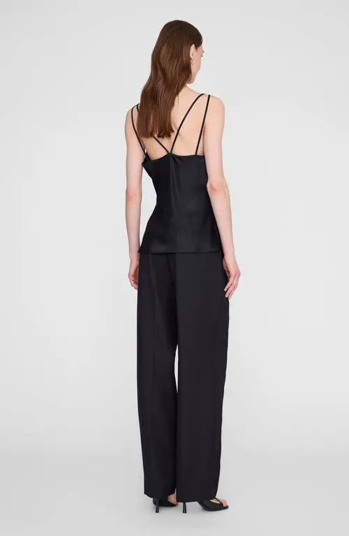 ANINE BING Blanca Satin Camisole - Black