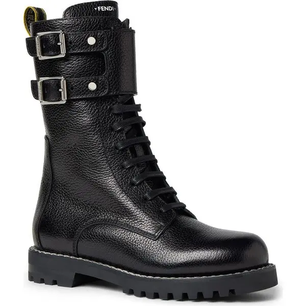 Fendi Biker Combat Boot - F0qa1 Nero