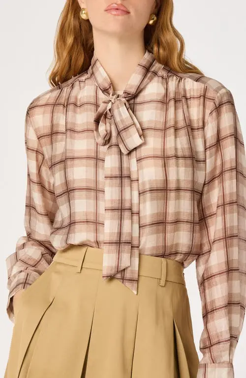Astr The Label Mabry Tie Neck Long Sleeve Top