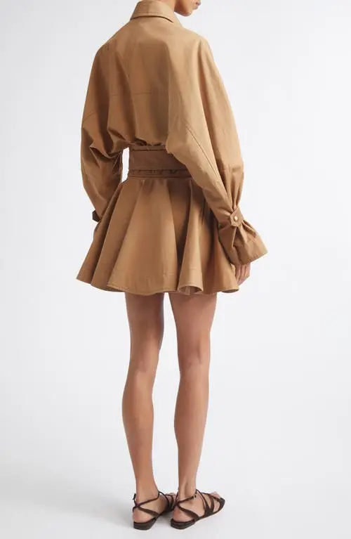 Zimmermann Valiant Long Sleeve Cotton Drill Minidress
