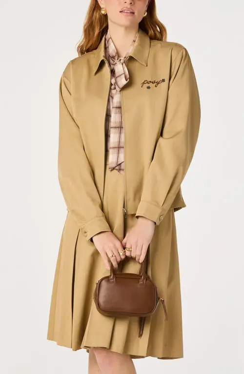 Astr The Label Alice Embroidered Cotton Blend Jacket