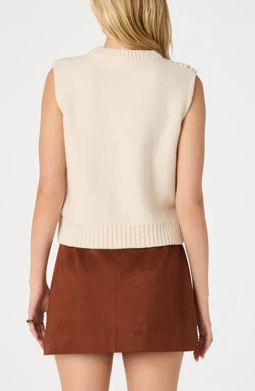 Astr The Label Edlyn Patchwork Cable Knit Sweater Vest