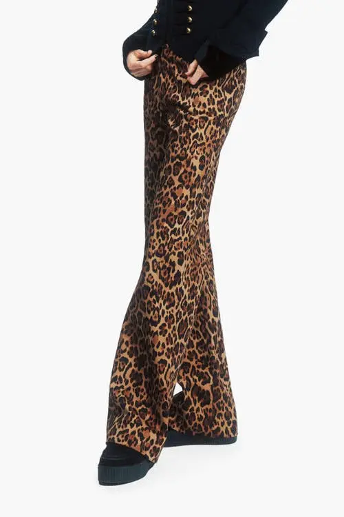 Anna Sui Leopard Denim Jeans